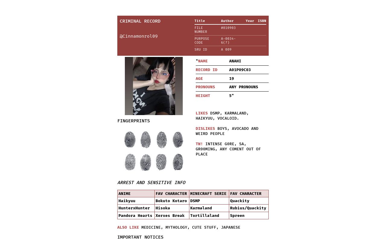 CriminAlRec0rd CriminAlRec0rd
